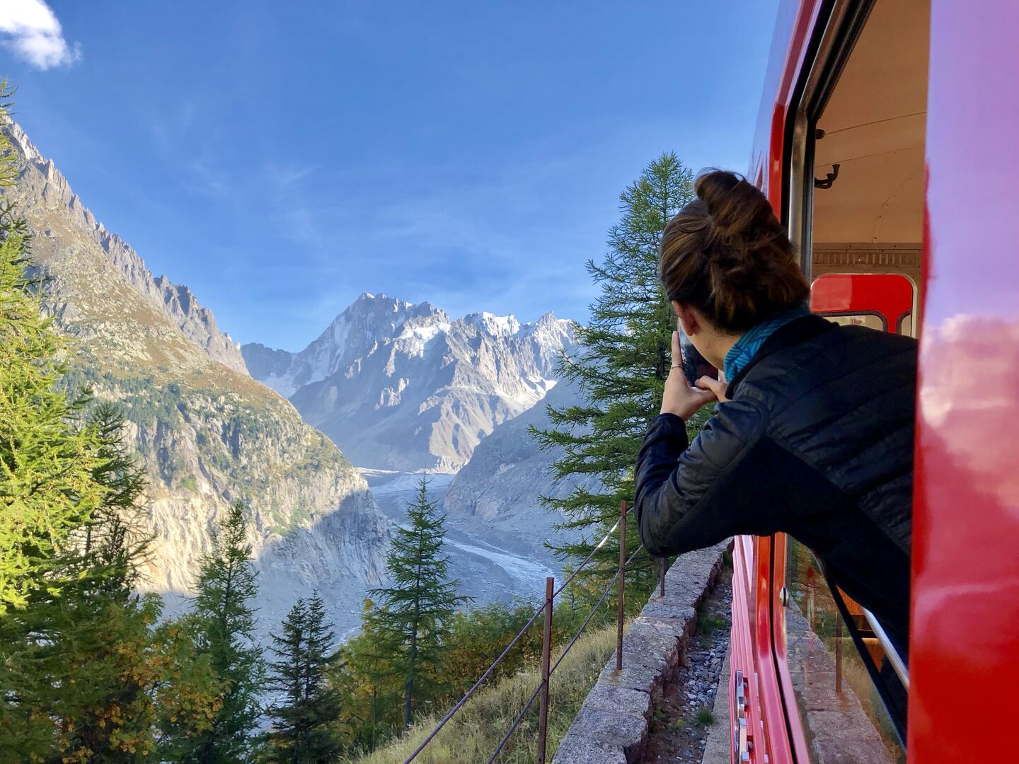 Autumn cable cars : Chamonix Mont Blanc
