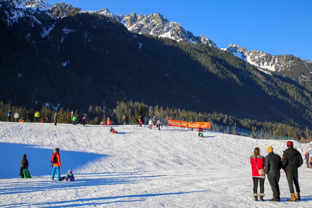 Sledging area of Bois du Bouchet (Chamonix) Chamonix-Mont-Blanc : Sled ...